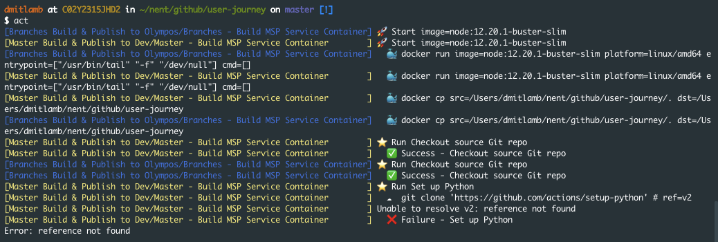 Setup Python V2 Unable To Resolve V2 Reference Not Found Error · Issue 622 · Nektos Act · Github
