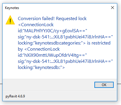 Keynote Manager - Conversion failed! Connection Lock · Issue #461 ...