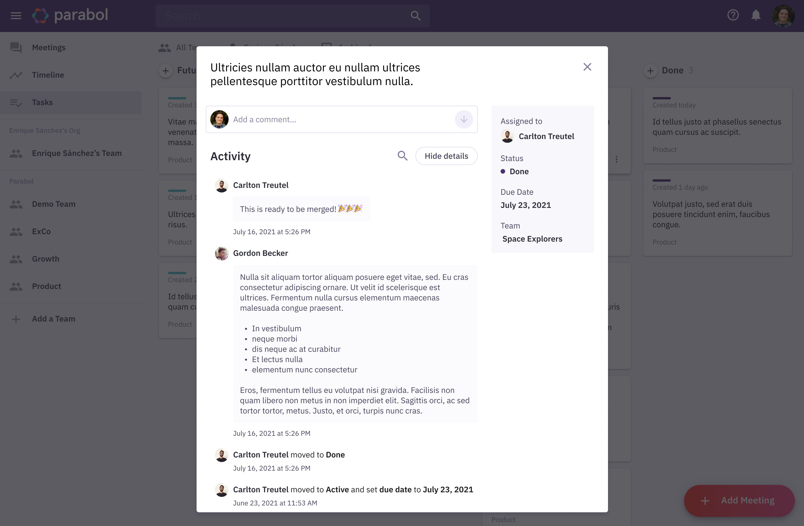 Task context designed · Issue #5063 · ParabolInc/parabol · GitHub
