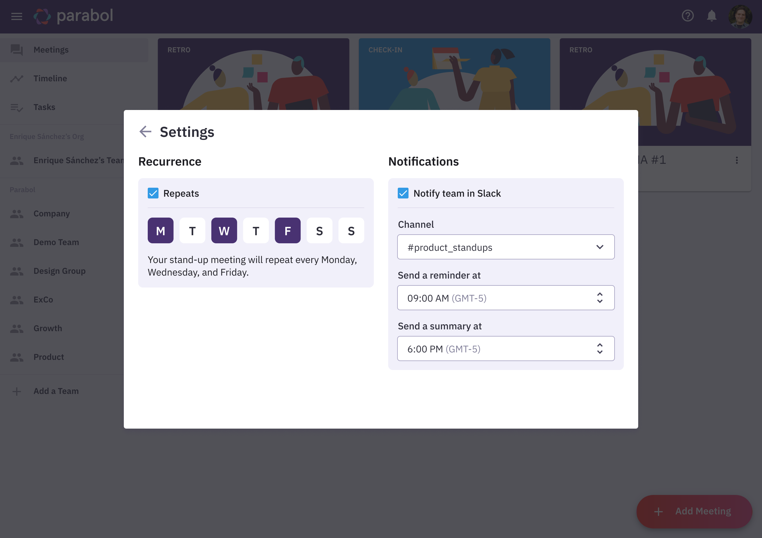 Designed: new meeting dialog supports stand-up v1 · Issue #5638 · ParabolInc/parabol · GitHub