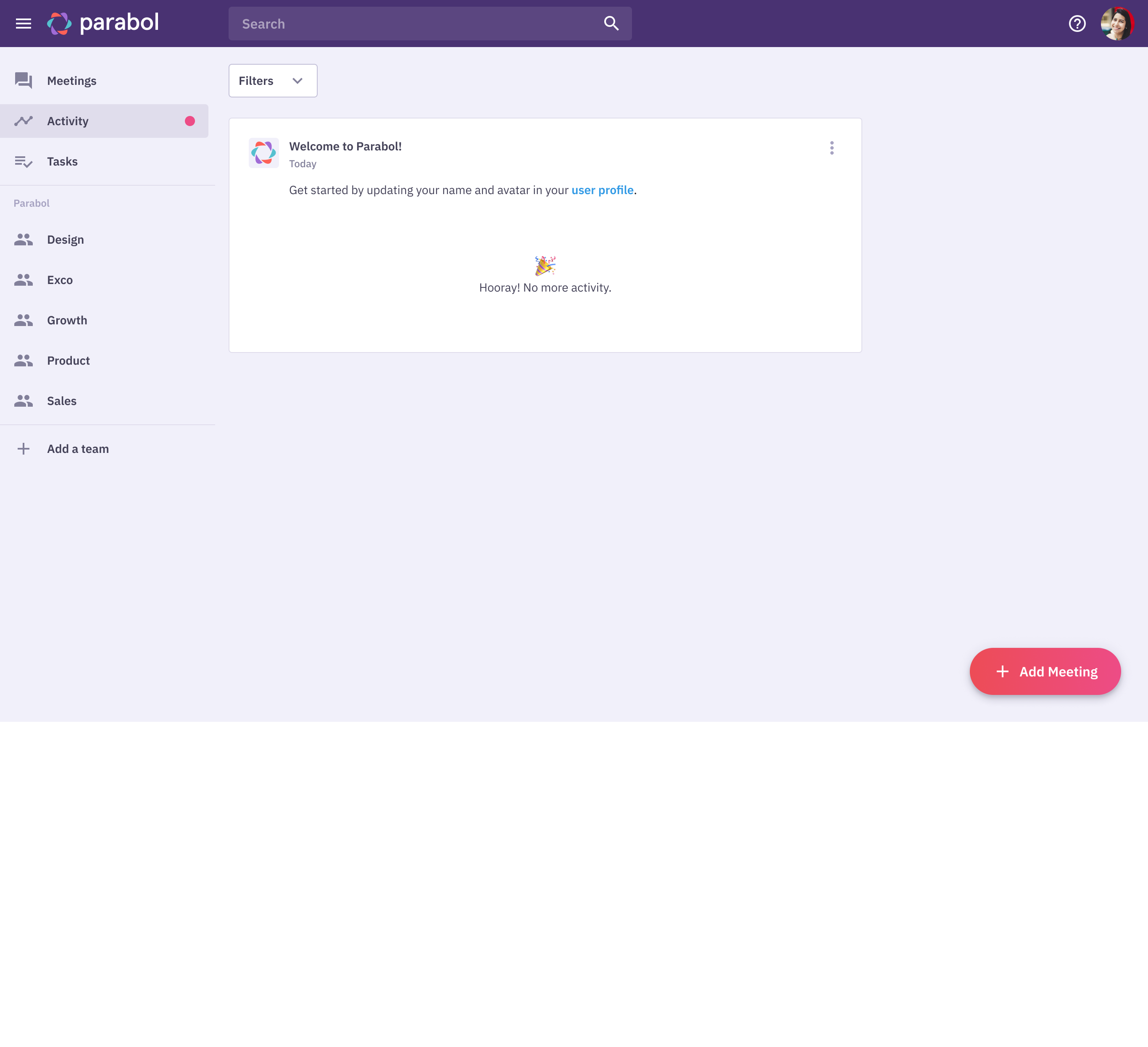 The new Activity view · Issue #6399 · ParabolInc/parabol · GitHub