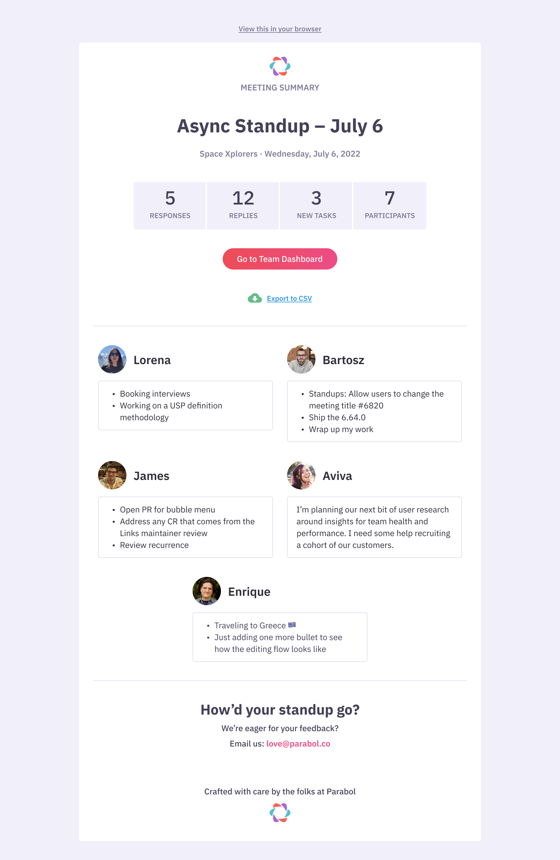 Standups: Design Activity summary · Issue #6801 · ParabolInc/parabol ...