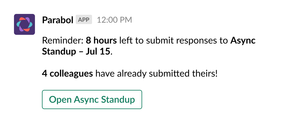Standups: Design a reminder notification · Issue #6870 · ParabolInc/parabol · GitHub
