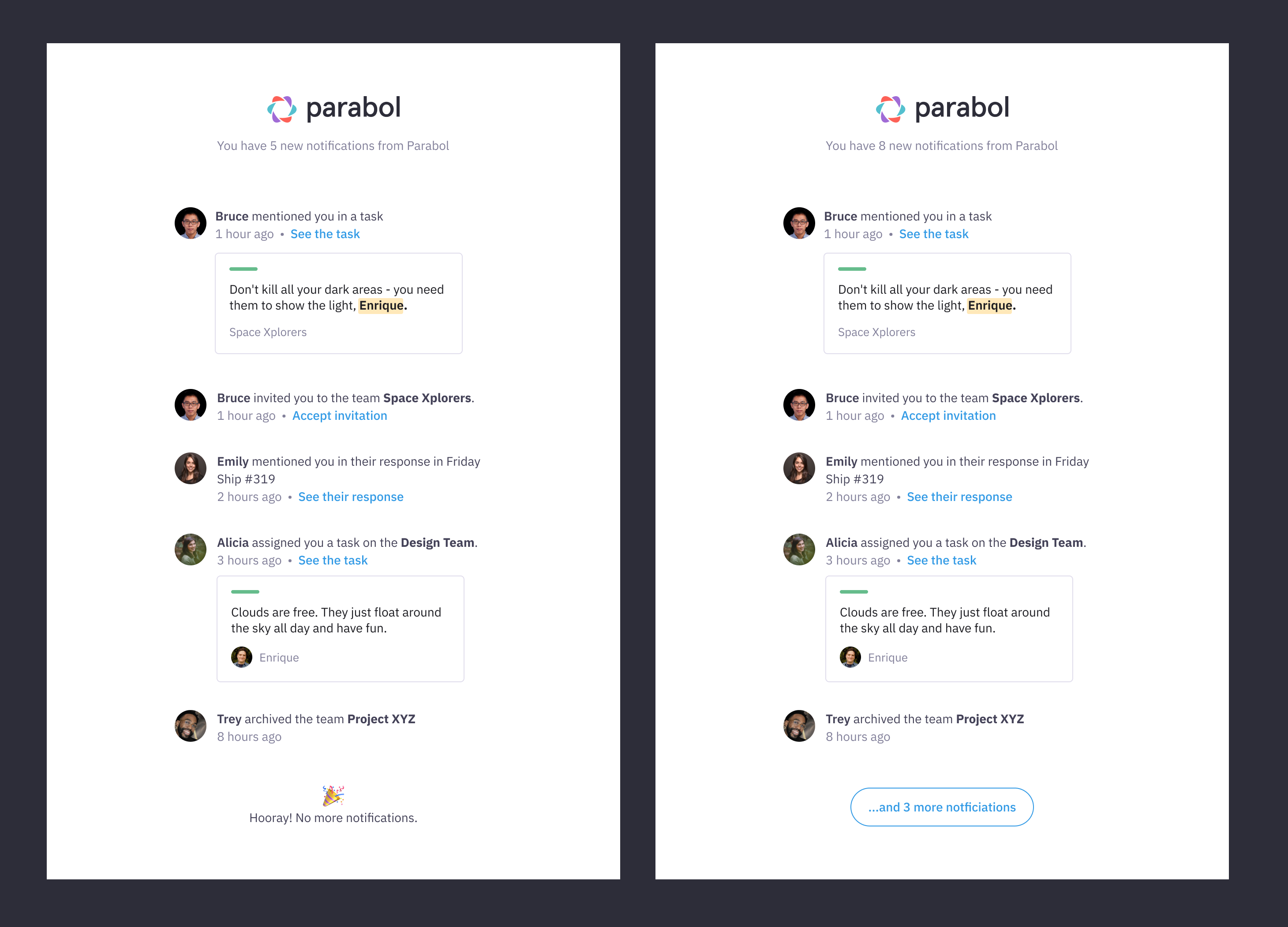 Notification Summaries: design new emails · Issue #7271 · ParabolInc/parabol · GitHub