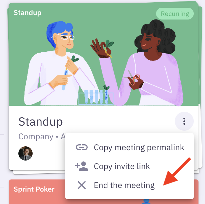 Standups: fix language difference for ending a meeting · Issue #7890 ...