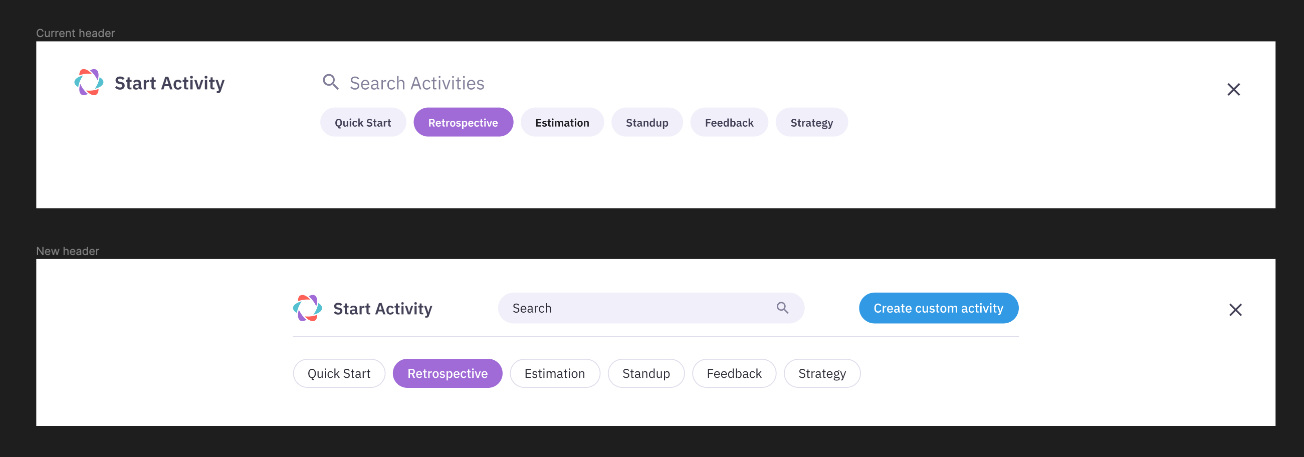 Activity Library: update header · Issue #8356 · ParabolInc/parabol · GitHub