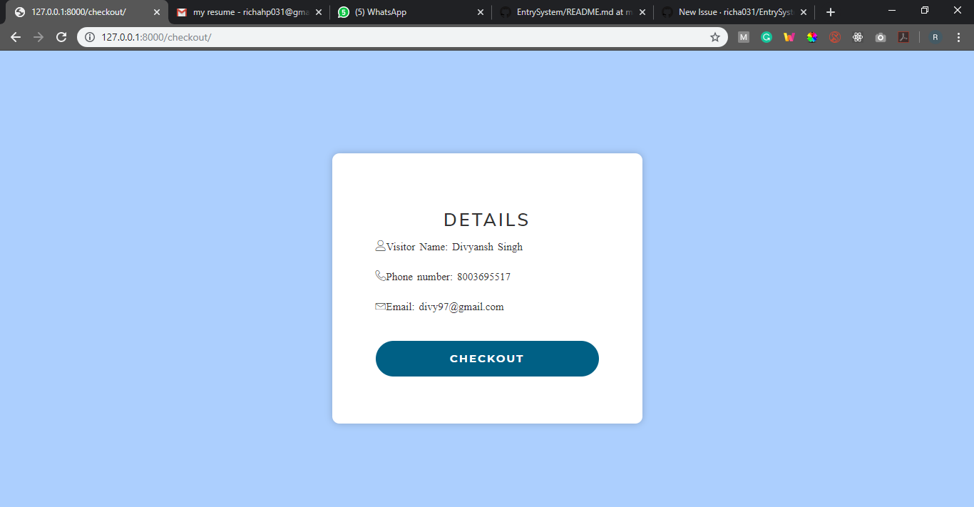 GitHub - richa031/EntrySystem: Entry Managment Software