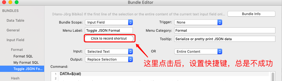 无法自己设置格式化sql的快捷键 · Issue #3556 · sequelpro/sequelpro · GitHub