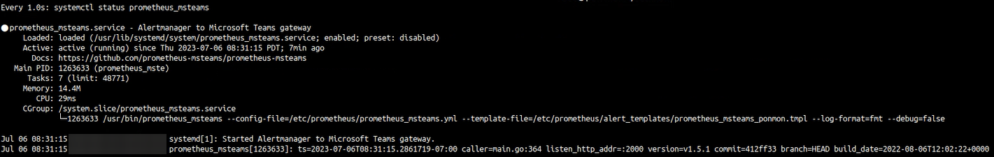 [BUG] services dies when using systemctl reload prometheus_msteams.service · Issue #335 ...
