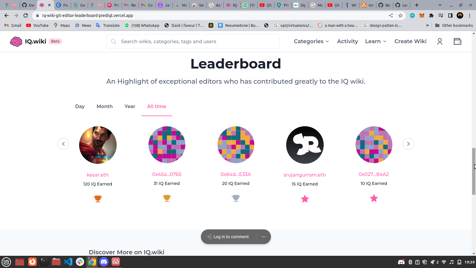 Idea Leaderboard And Hookpitch On Iqwiki Home Page · Issue 823 · Everipedianetworkissues · Github