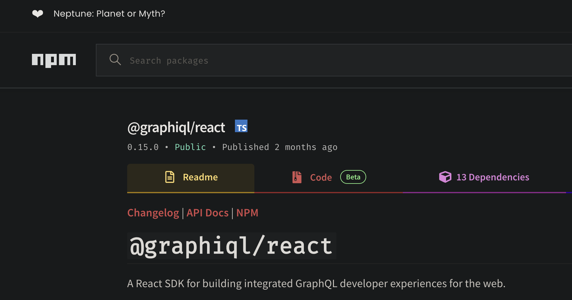 [graphiql] @graphiql/react 0.16.0 is not tagged · Issue #2997 · graphql/graphiql · GitHub