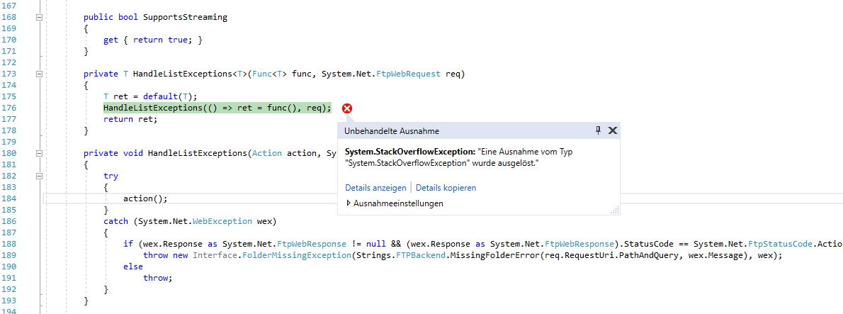 Stack Overflow In Ftp Backend · Issue 2813 · Duplicatiduplicati · Github