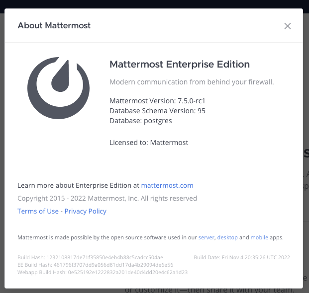 Bug: About Mattermost modal styling is incorrect · Issue #4168 · mattermost-community/focalboard ...