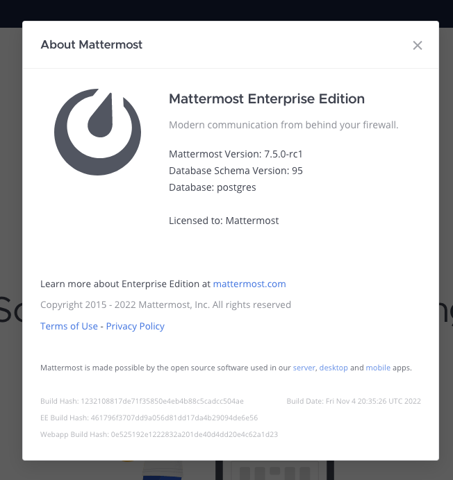 Bug: About Mattermost modal styling is incorrect · Issue #4168 · mattermost-community/focalboard ...