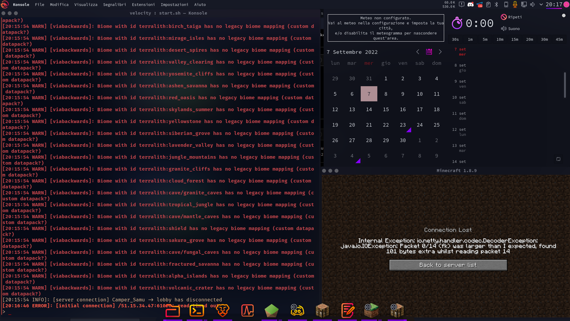 Entities got changed in 1.19.2, 1.8.x clients crash on packet 0/14 (fk ...