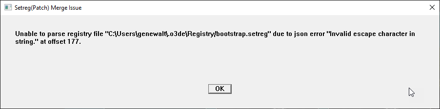 Bug Report · Issue #2439 · o3de/o3de · GitHub