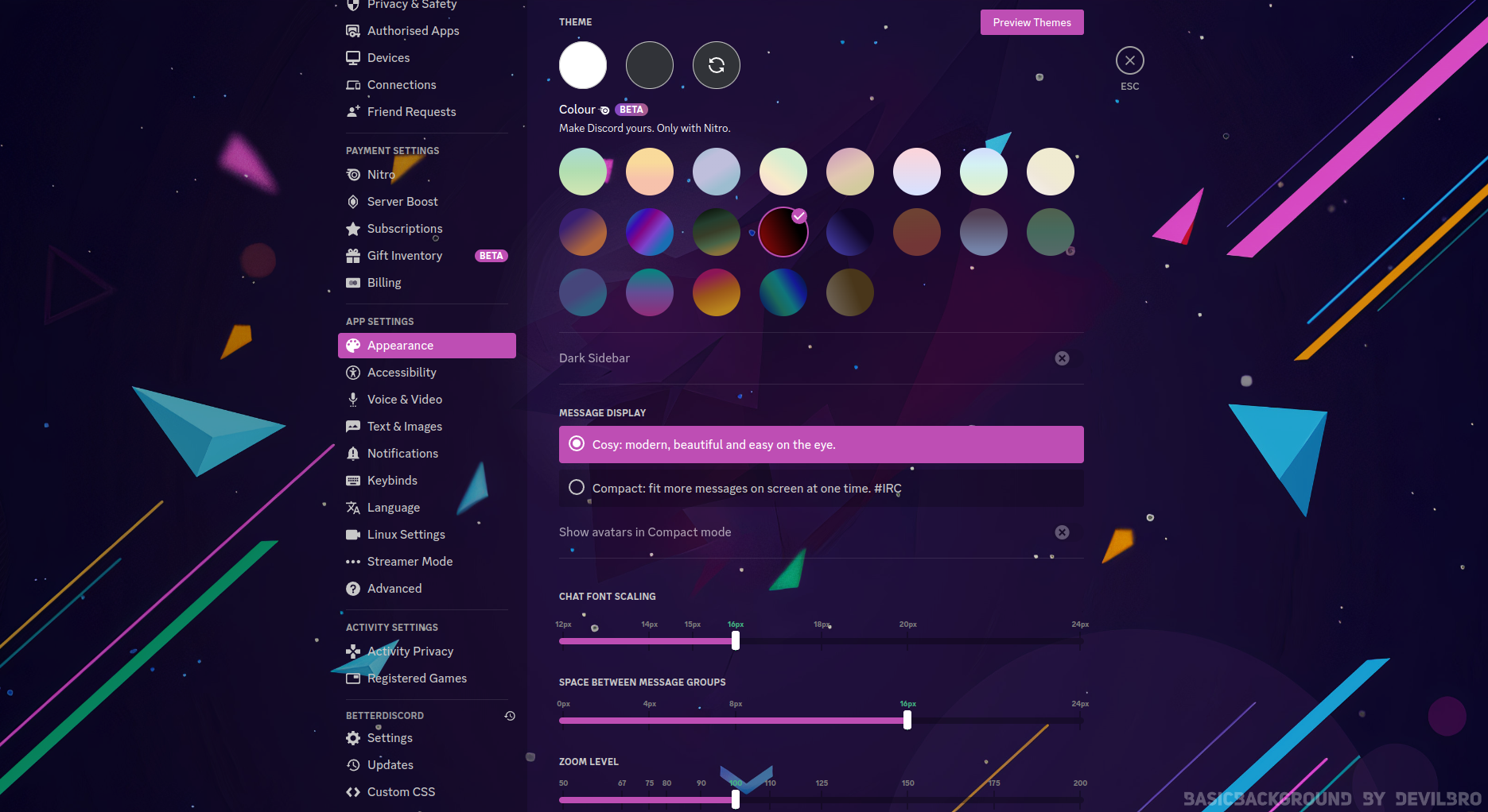 [BUG] - BasicBackground - Conflicts with Nitro colour theme · Issue ...