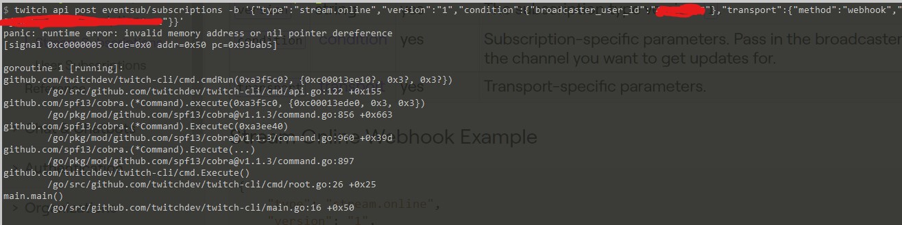 bug with post request in version 1.1.7 · Issue #172 · twitchdev/twitch-cli · GitHub