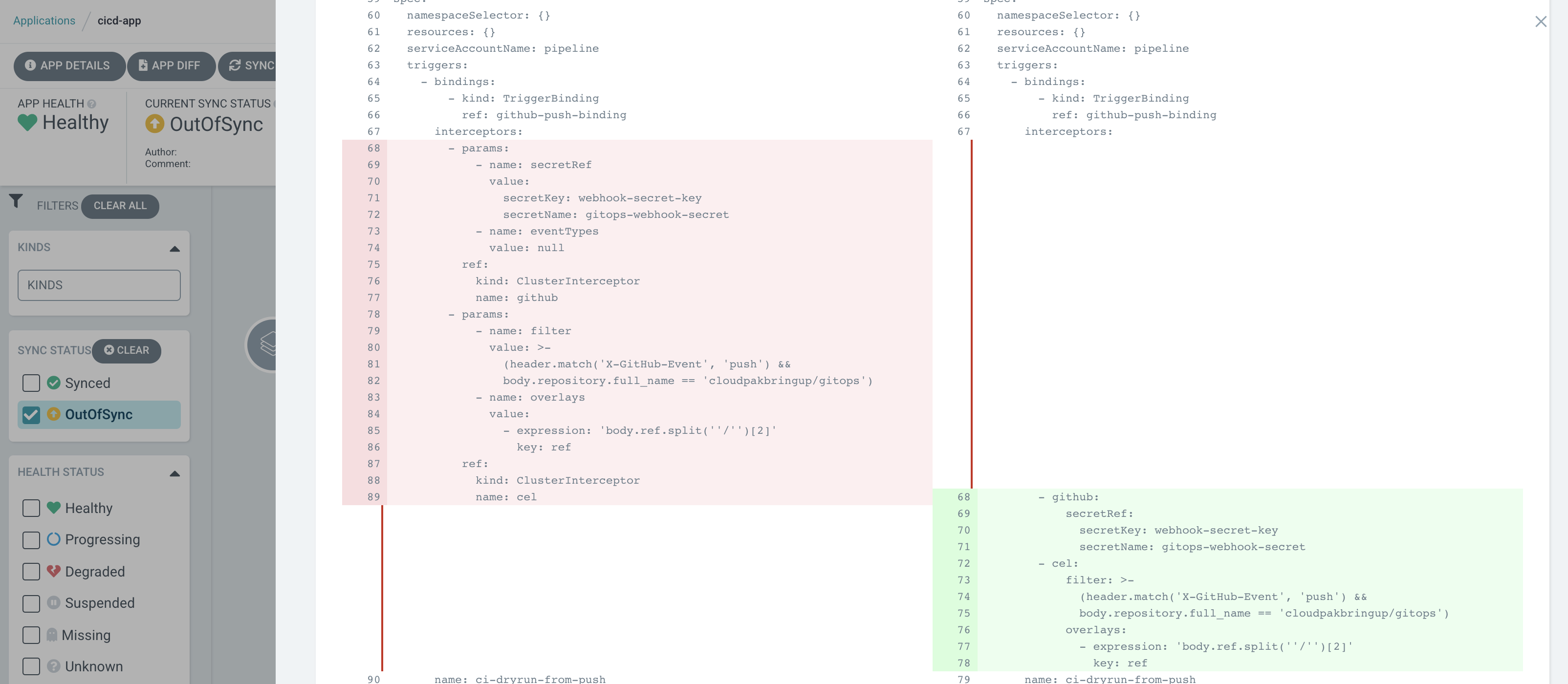 Cicd Event Listener Never Gets In Sync · Issue 45 · Ibm Cloudpak Gitops · Github