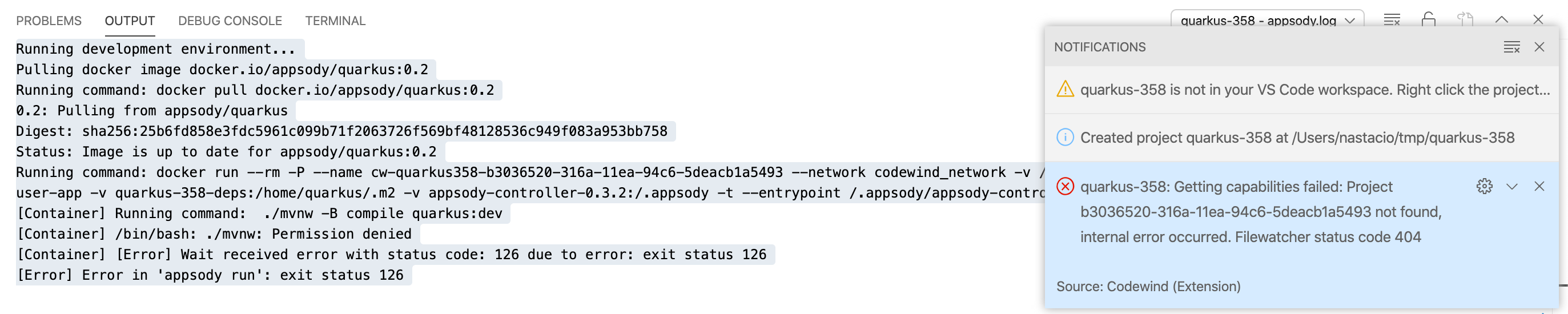 Codewind removes (?) execute permissions from files in appsody stack · Issue #875 · eclipse ...