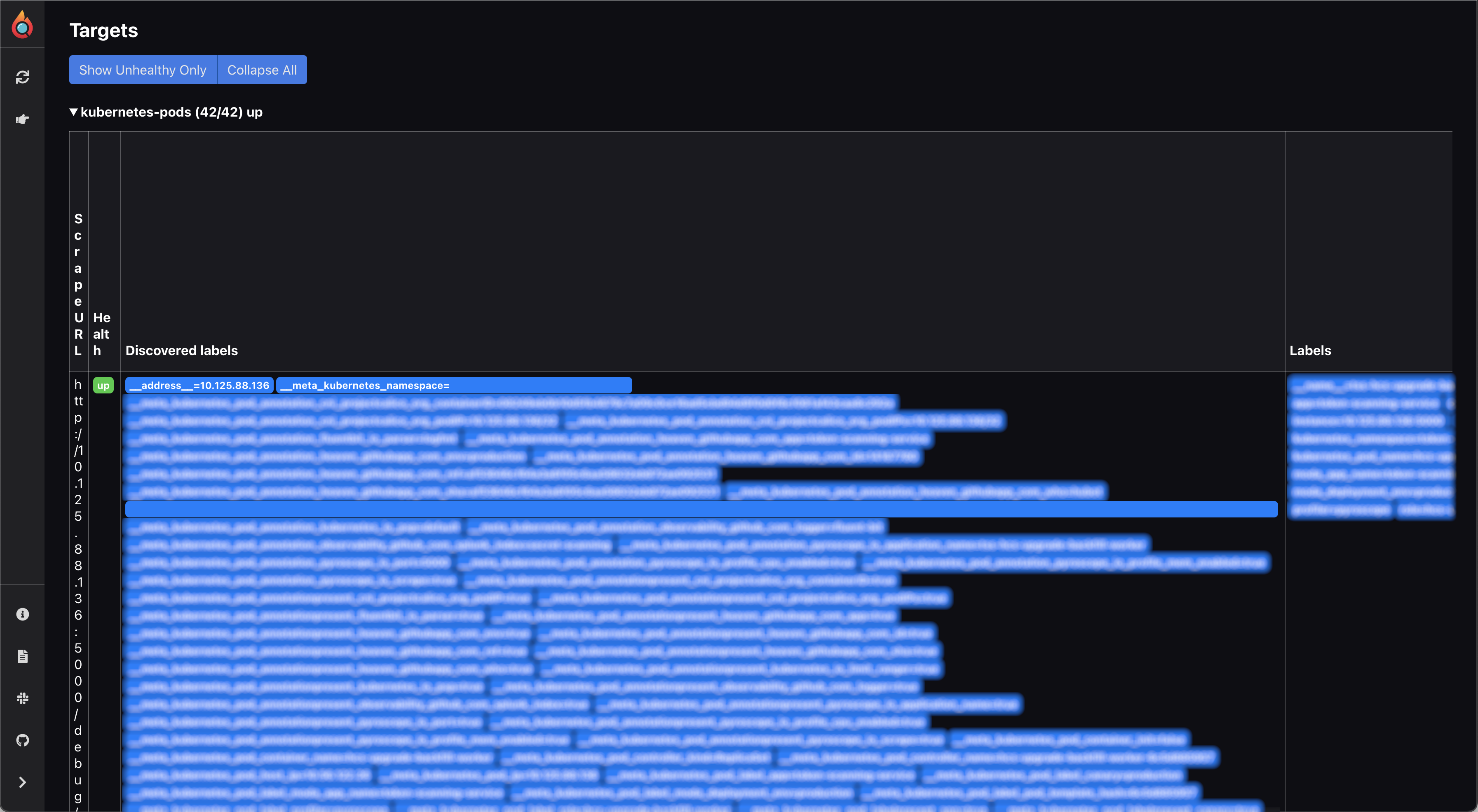 The service discovery page has a malformed table · Issue #1624 · grafana/pyroscope · GitHub