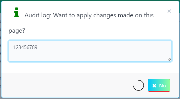 feat: show alert in `Audit log` popup if count of the characters is less that required count ...