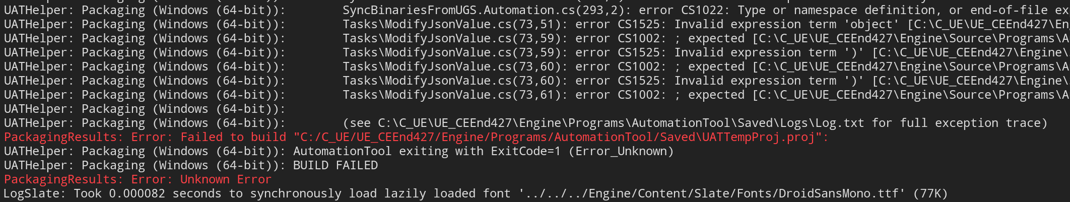 Unreal Editor - AutomationTool Error when cooking pak · Issue #6 · narknon/PhoenixUProj · GitHub