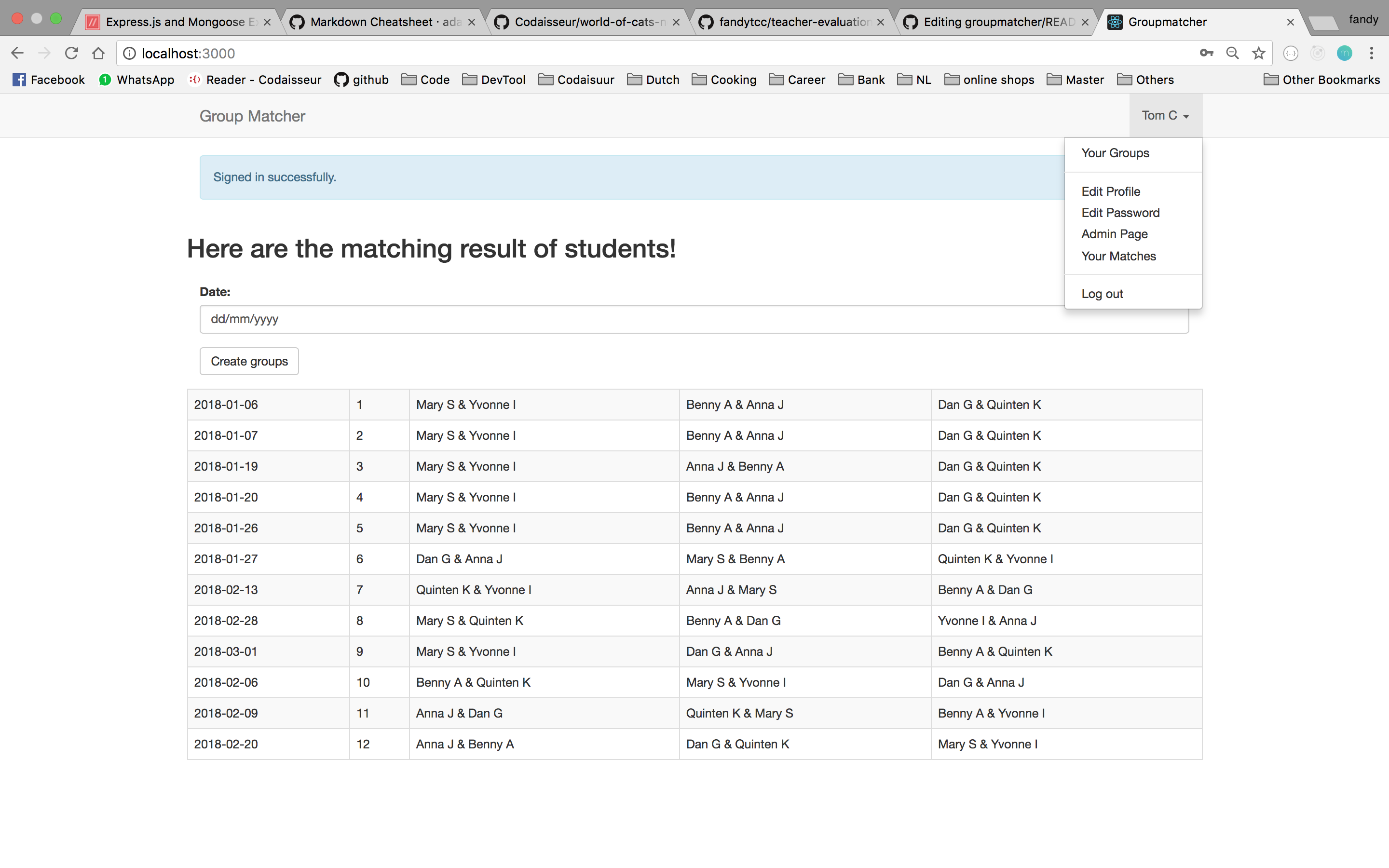 GitHub - fandytcc/groupmatcher