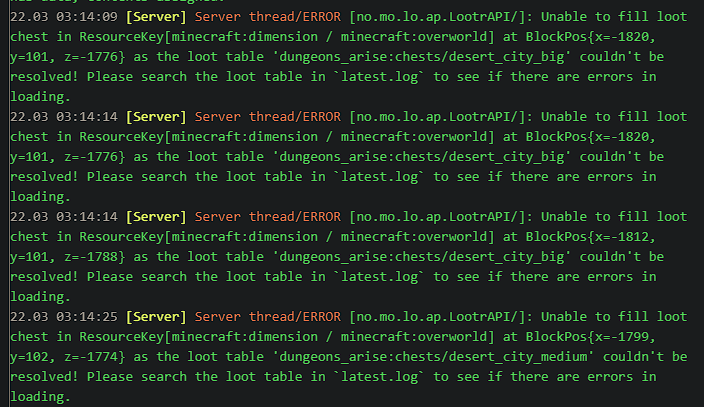 Loot Tables in Desert City failing to load. · Issue #1106 · AllTheMods/ATM-8 · GitHub