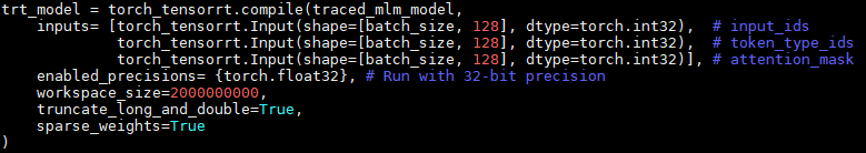 [Question] No improvement when I use sparse-weights? · Issue #1340 · pytorch/TensorRT · GitHub