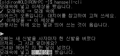 입력문의 맨 앞 단어의 철자가 틀려도 수정되지 않습니다. · Issue #1 · 9beach/hanspell · GitHub