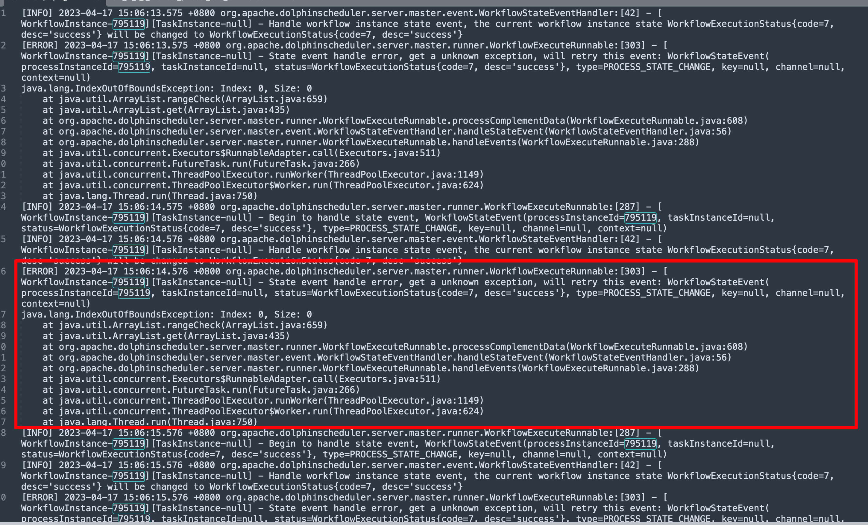 [Bug] [Master] Scheduling time output failed when complementing numbers, reporting null pointer ...