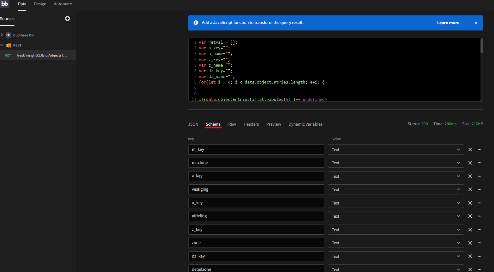 REST api : Unable to define filters to data from api · Budibase budibase · Discussion #5467 · GitHub