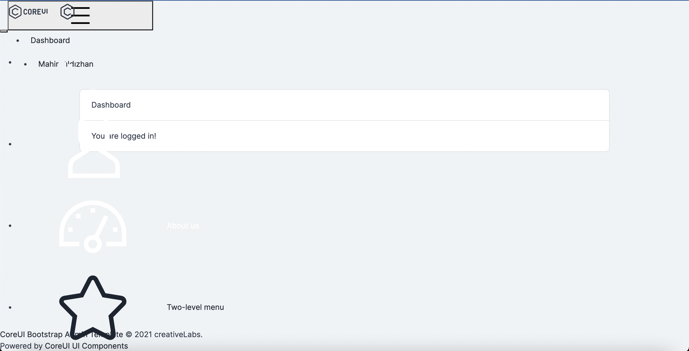 CoreUI components are misaligned. · Issue #72 · LaravelDaily/Larastarters · GitHub
