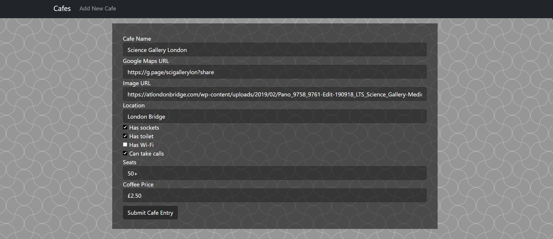 GitHub - mmiskiewicz/cafe-website: A website that lists cafes with wifi and power for remote ...