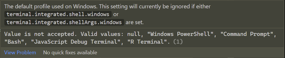 terminal.integrated.profiles.windows does not work with spaces in names anymore · Issue #161219 ...