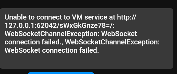 Devtool Unable To Connect To Vm Service · Issue 100730 · Flutterflutter · Github