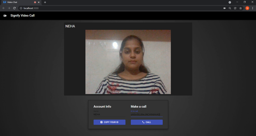 GitHub - nehakalagi/SignifyVideoCall