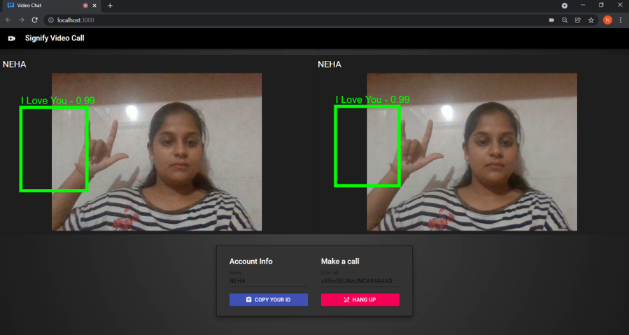 GitHub - nehakalagi/SignifyVideoCall