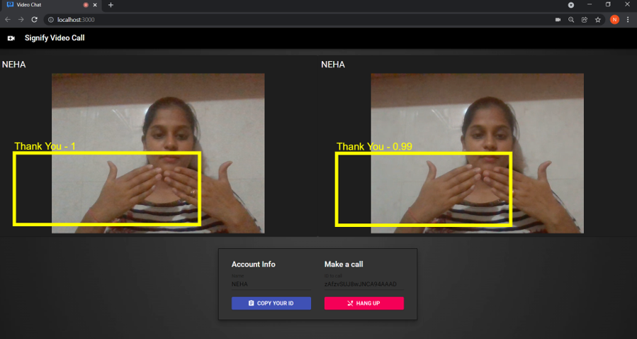 GitHub - nehakalagi/SignifyVideoCall