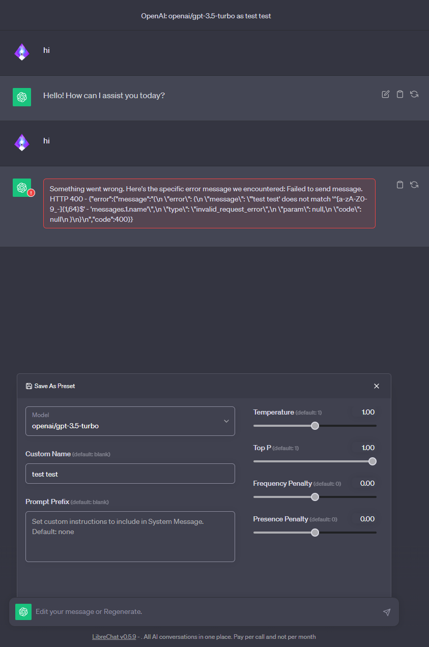 [Bug]: GPT presets with a space in the name now cause an error · Issue #1075 · danny-avila ...