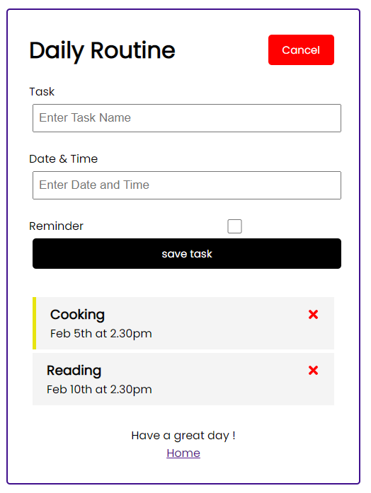 GitHub - dimuthi/DailyRoutine-Tracker-Reactjs