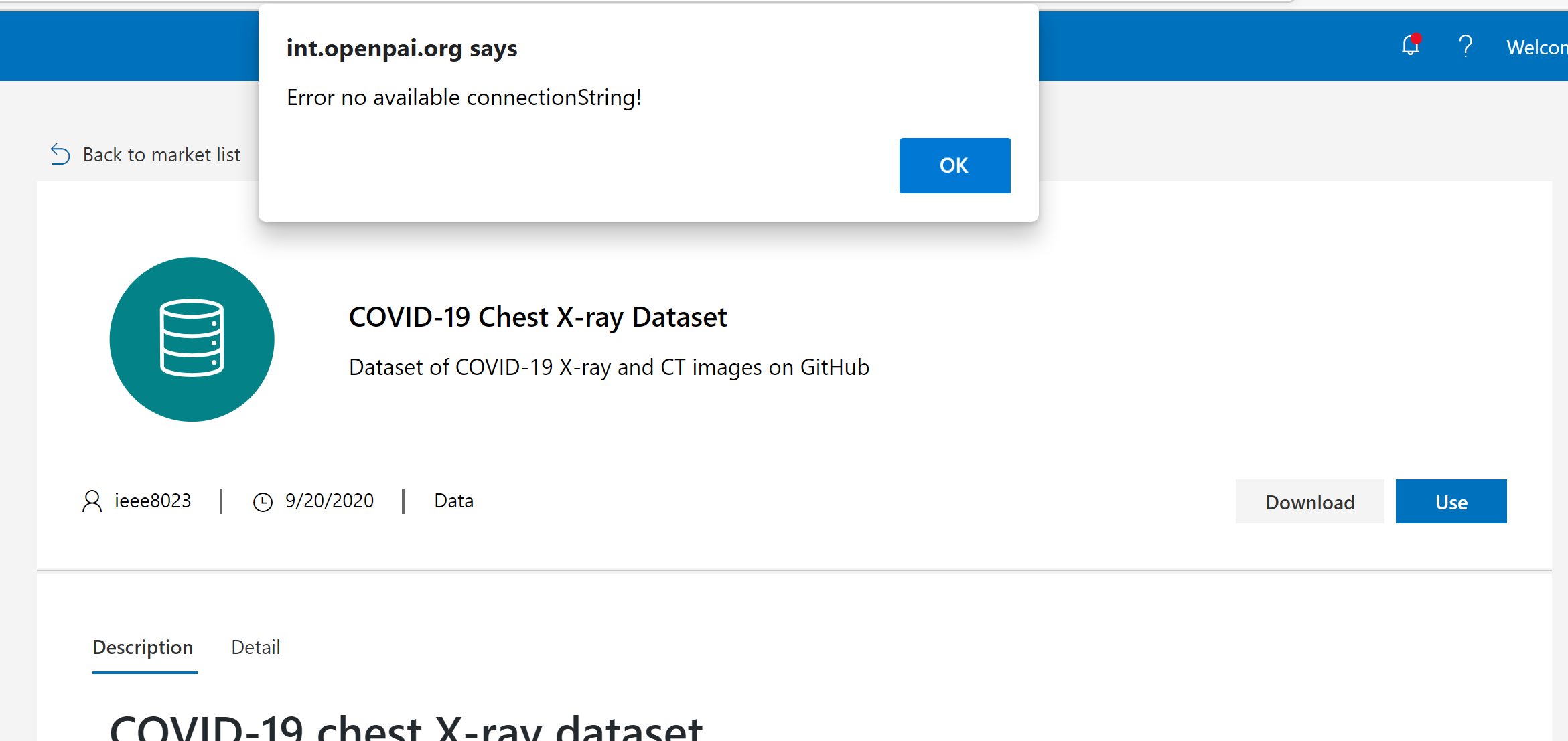 Error No Available Connectionstring · Issue 104 · Microsoft Openpaimarketplace · Github