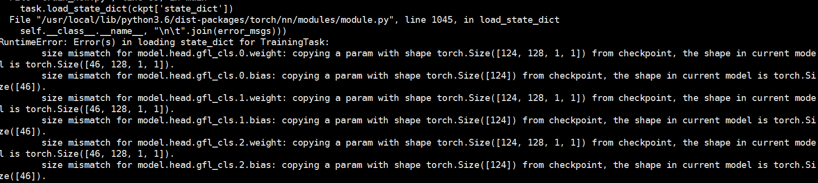 when I load pre-trained model of version transformer and CSPNet, it appears mismatch error of ...