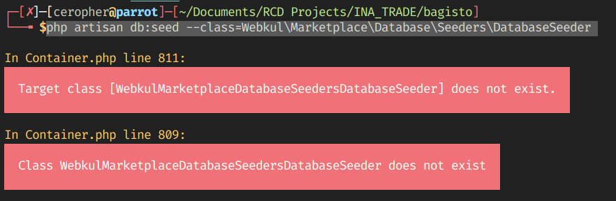 Multi Vendor Marketplace Installation Issue · Issue #5063 · bagisto/bagisto · GitHub
