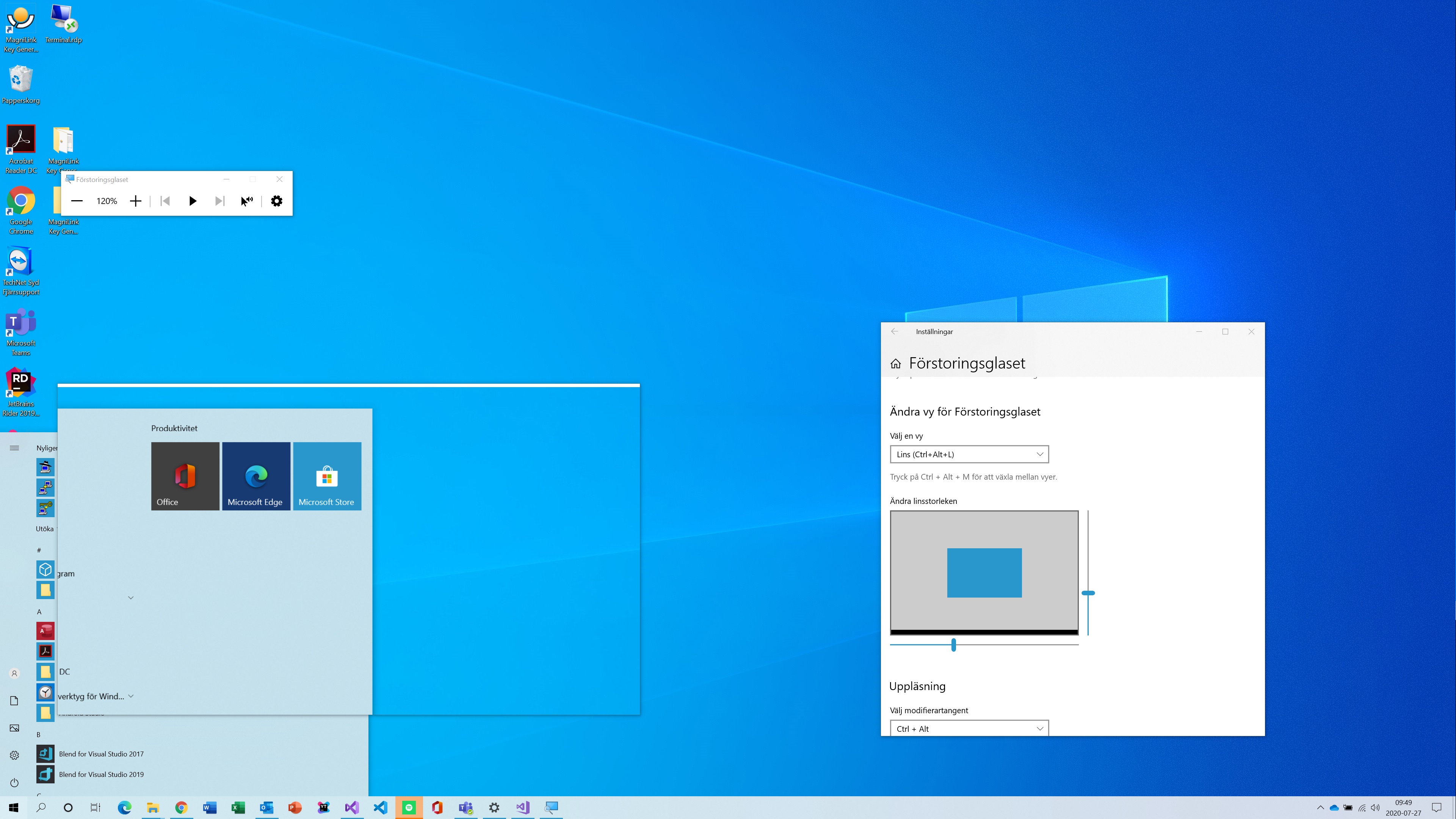 Magnifier Control unable to magnify the taskbar start menu. · Issue ...