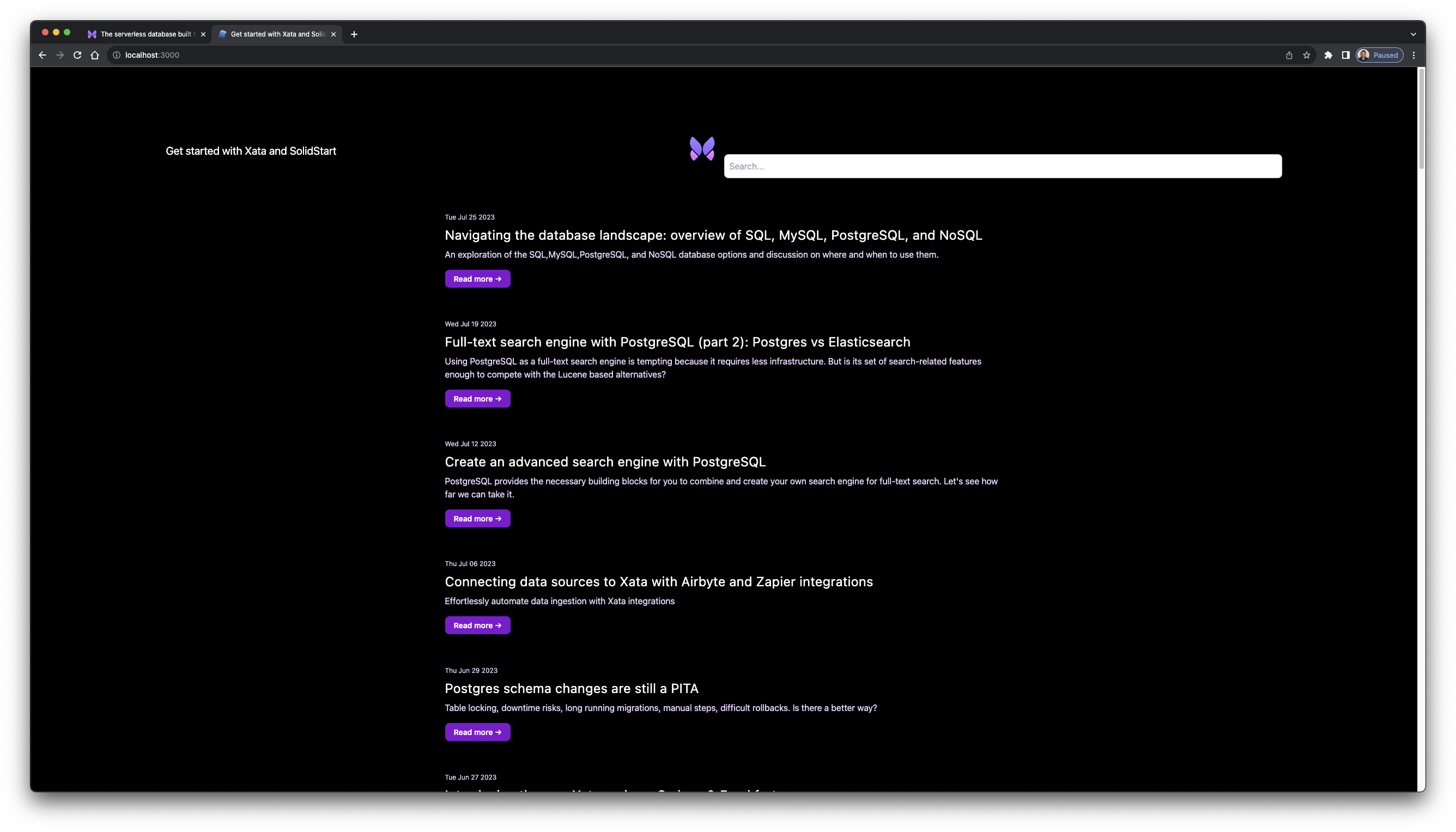 Flex wrapping issue on large displays in `getting-started` apps · Issue #548 · xataio/examples ...