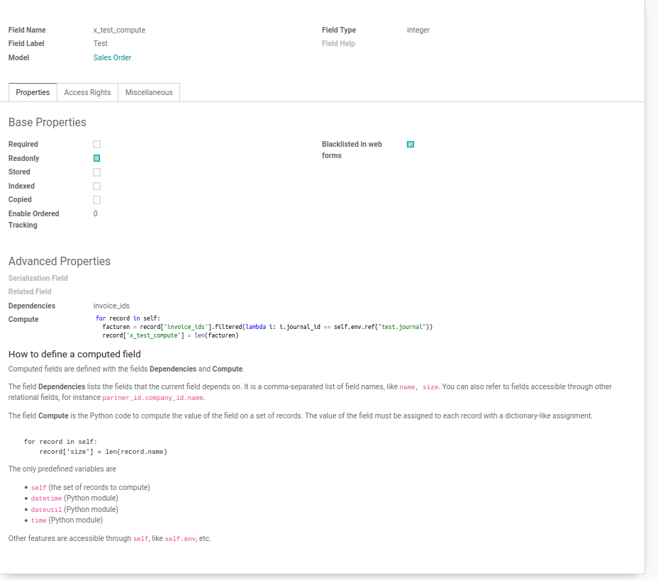 130 Self Not Accessible In New Computed Stored Field · Issue 42905 · Odooodoo · Github