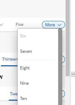 Keyboard navigation in the overflow menu of TabContainer is broken when the first item is ...