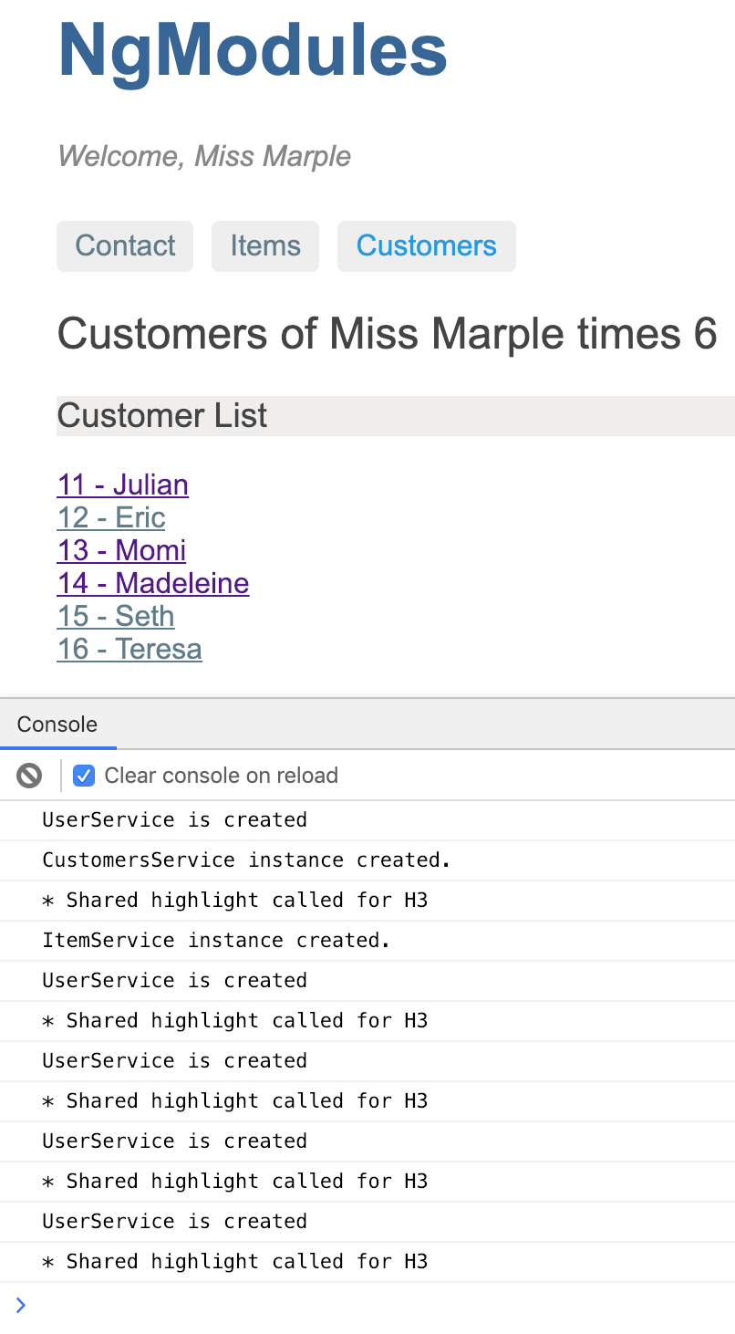 Docs Singleton Services Docs Example Shows Wrong Comments · Issue